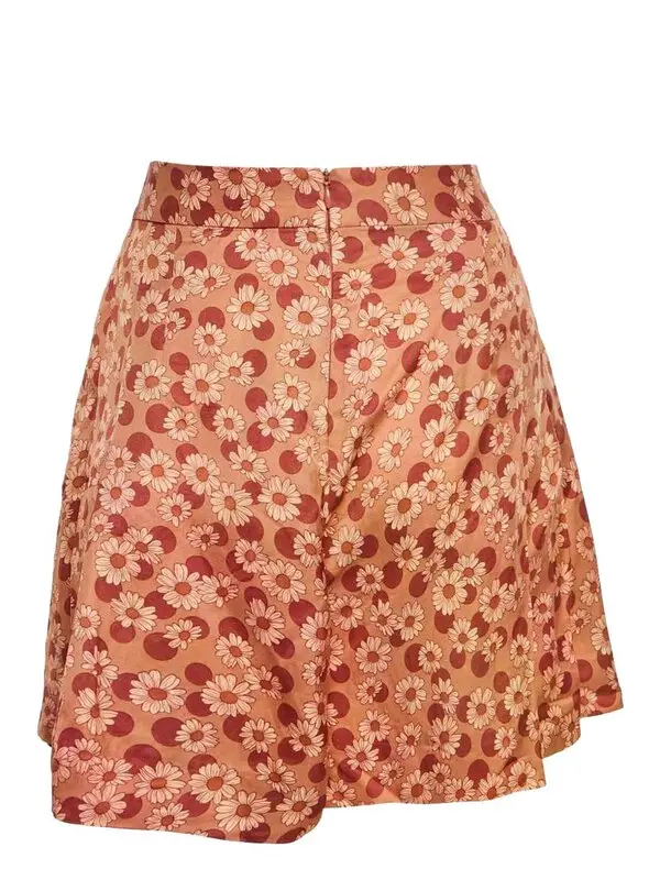 Sandro Floral Polka-dot Skort - Orange