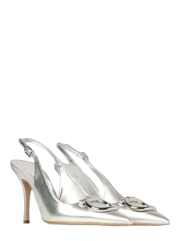 FERRAGAMO Gancini Slingback Pumps - Silver