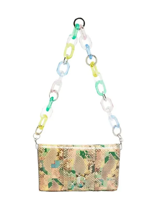 JIMMY CHOO Varenne Animal-pattern Clutch Bag - Neutrals