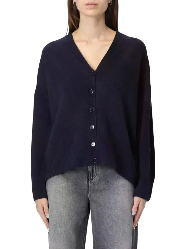 Emporio Armani V-neck Cashmere Cardigan - Blue
