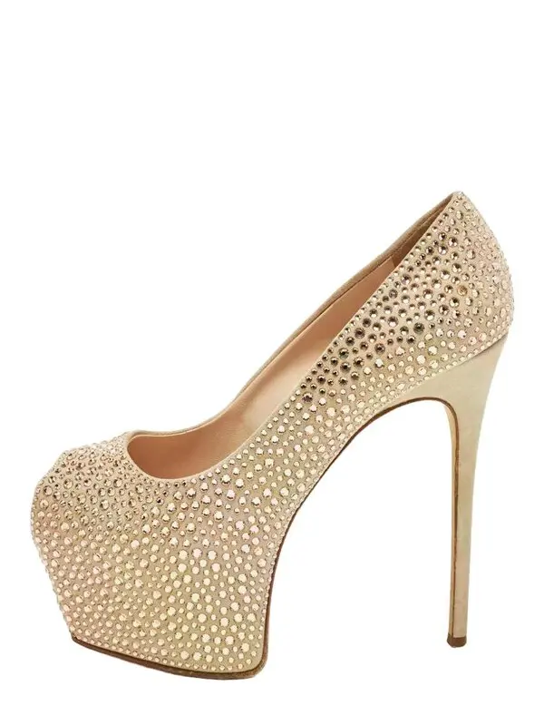 GIUSEPPE ZANOTTI Liza Crystal-embellished Pumps - Neutrals
