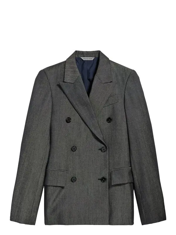 Balenciaga Double-breasted Tailored Jacket - Blue