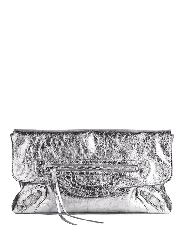 Balenciaga Le City Clutch - Silver