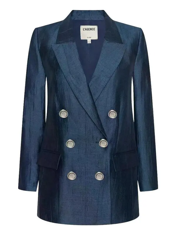 L'Agence Cambrie Double-breasted Blazer - Blue