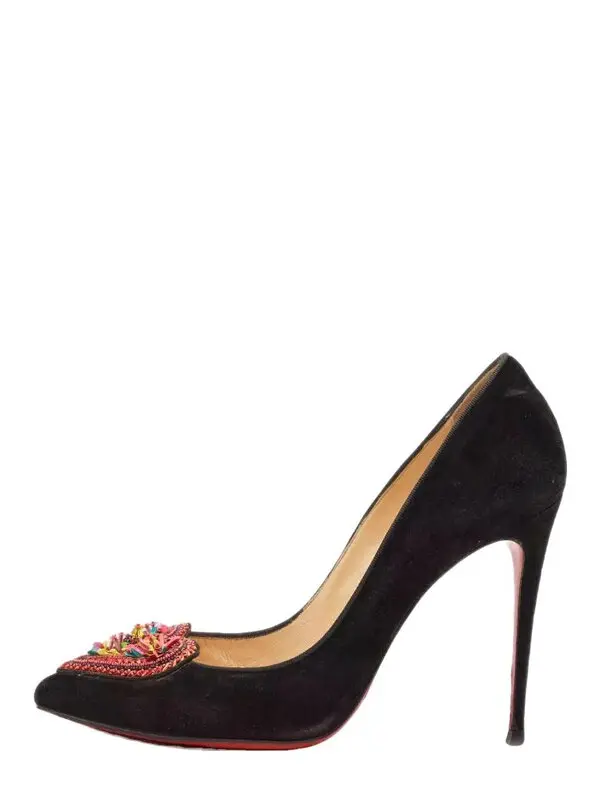 CHRISTIAN LOUBOUTIN Coralita Embellished Pumps - Black