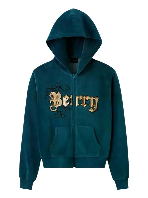 GV GALLERY Sequin Embellished Hoodie - Blue