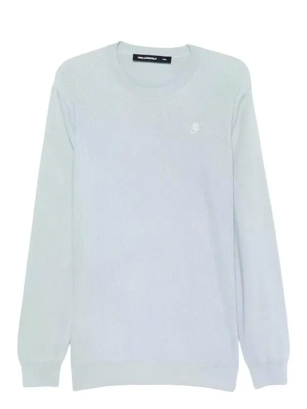 Karl Lagerfeld Logo Embroidery Sweater - Blue