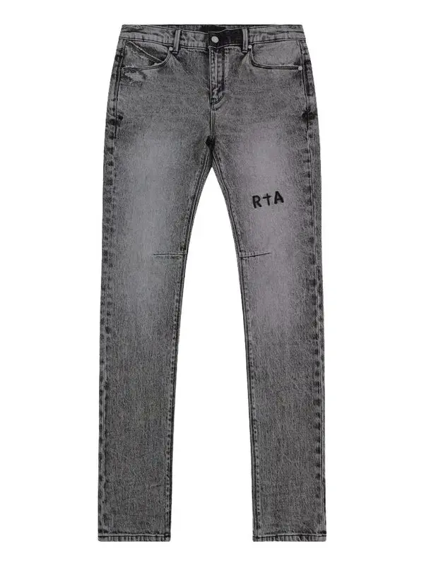 RtA Clayton Logo Patch Jeans - Grey