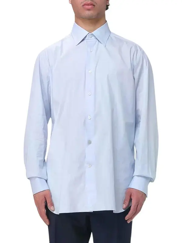 Zegna Stretch-popeline Shirt - Blue