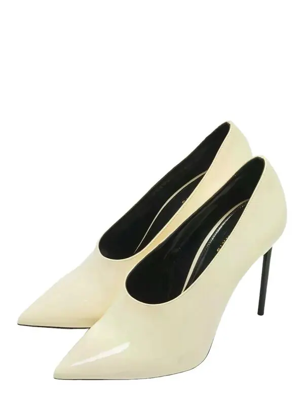 Saint Laurent Anja Pointed-toe Pumps - Neutrals