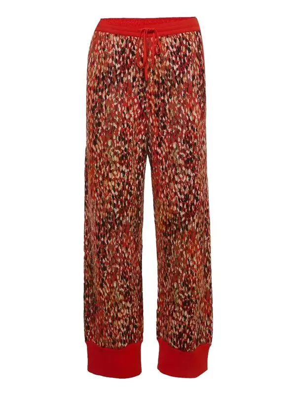 Missoni Speckled Wool Drawstring Trousers - Orange