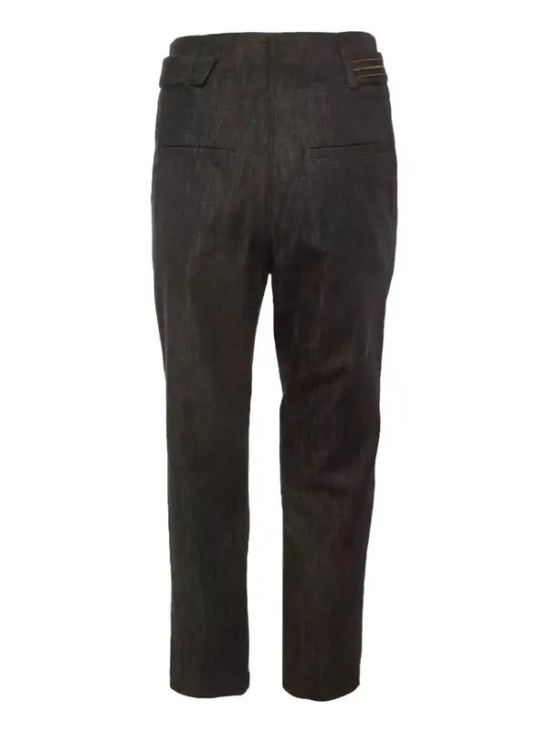 Brunello Cucinelli Straight-fit Chambray Trousers - Blue