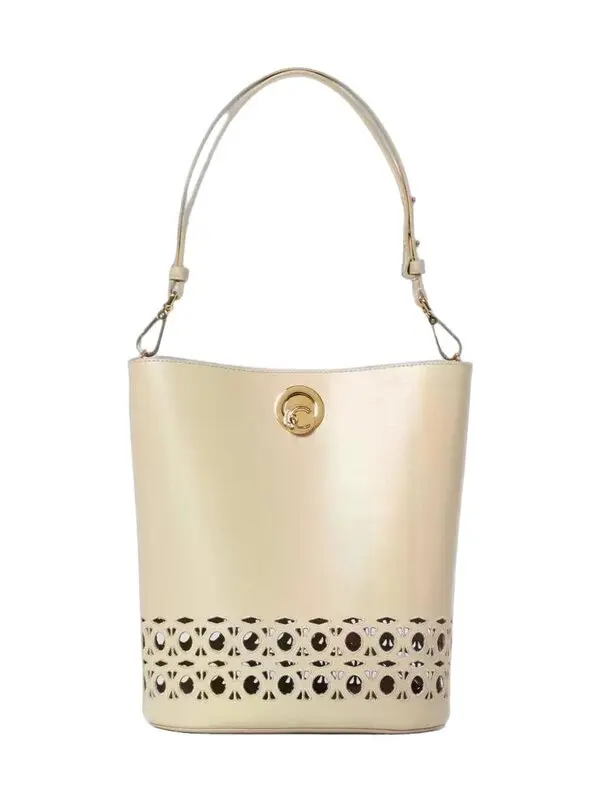 COCCINELLE Nikla Laser-cut Shoulder Bag - Neutrals