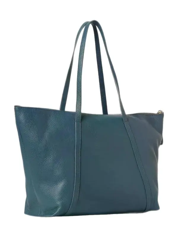 COCCINELLE Nory Grained Leather Shoulder Bag - Blue