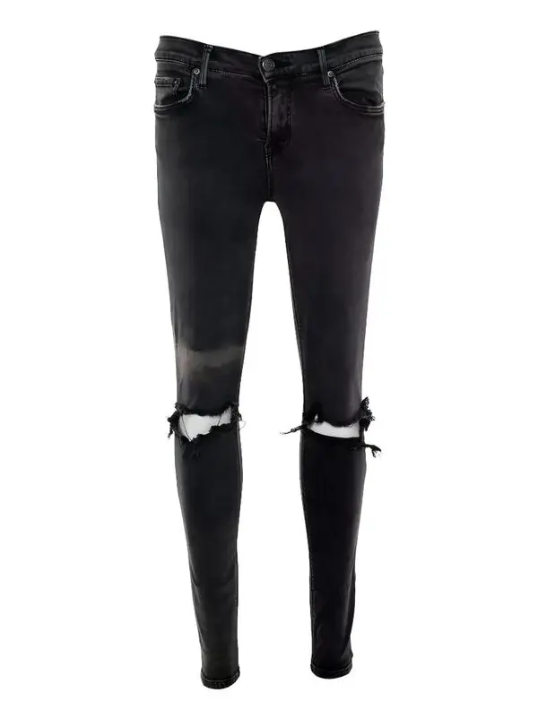 GRLFRND Distressed Skinny Jeans - Grey