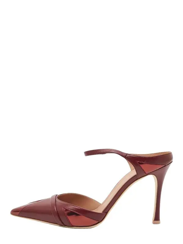 MALONE SOULIERS Uma Two-tone Leather Heeled Mules - Red