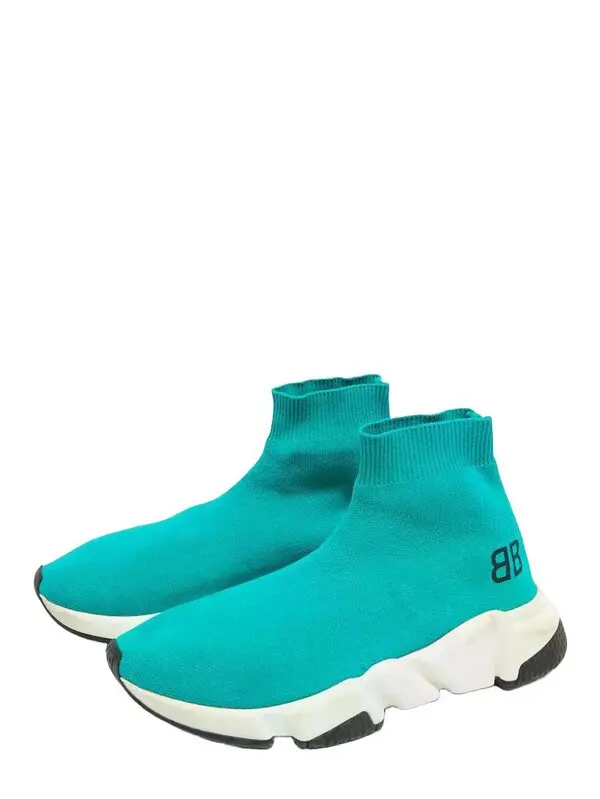 Balenciaga Knit Slip-on High-top Sneakers - Blue