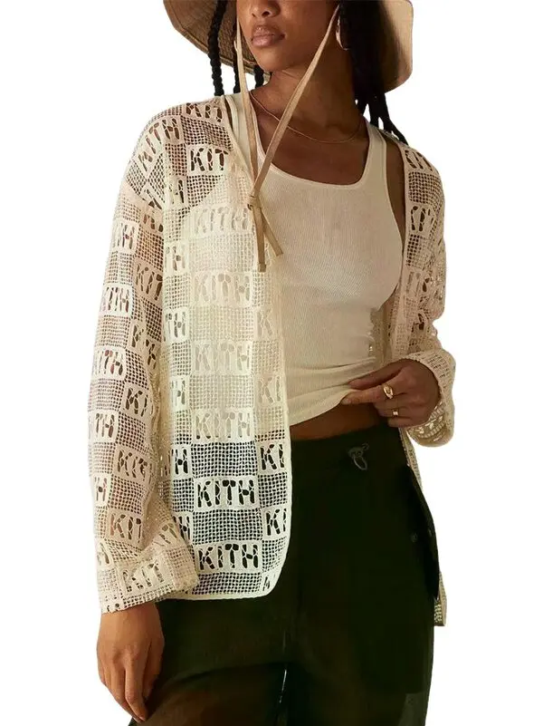 Kith Jace Logo Jacquard Lace Shirt - Neutrals
