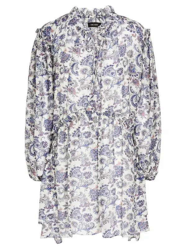 Isabel Marant Étoile Printed Silk Georgette Mini Dress - Ivory