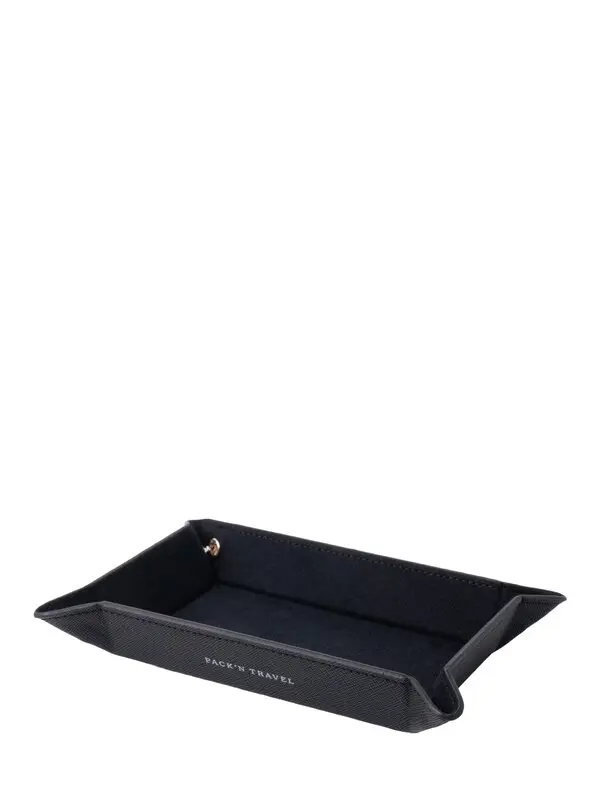 Pack'n Travel Leather Organizer Tray - Black