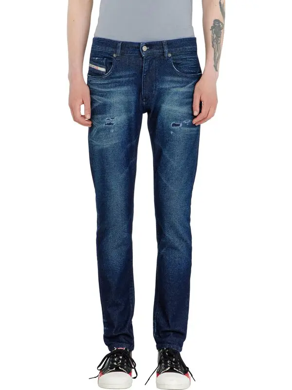 DIESEL® D-strukt Slim Jeans With Mid Rise And Zip Fly - Blue