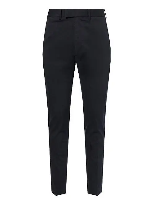 TOM FORD Tapered-leg Cotton Chino Trousers - Black