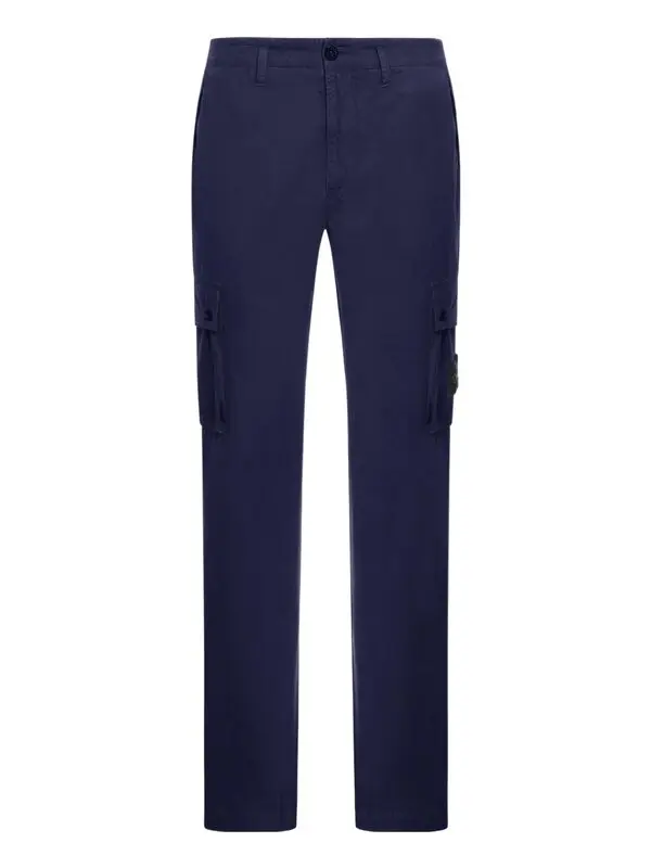 Stone Island Low-rise Slim Cargo Trousers - Blue