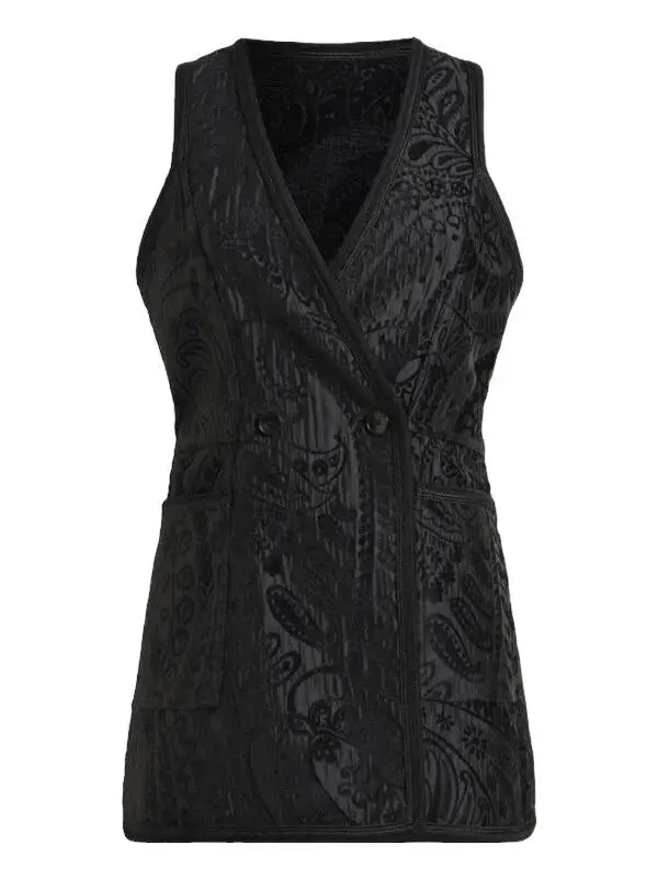 Etro Reversible Chenille Jacquard Waistcoat - Black