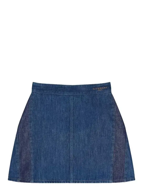 Givenchy Mini Cocoon Skirt In Denim - Medium Blue