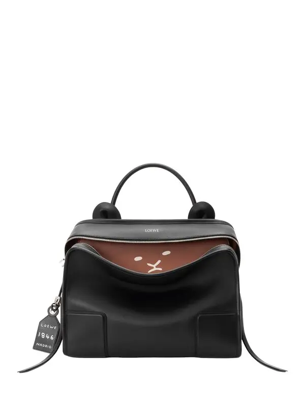 Loewe Large Leather Amazona 180 Shoulder Bag - Black