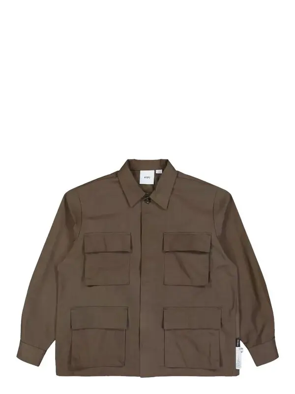 WTAPS Jmod Logo-print Military Jacket - Brown