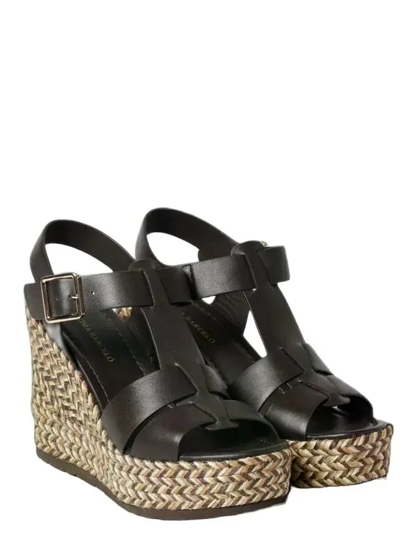 PALOMA BARCELO Olivia Wedge Sandals - Brown