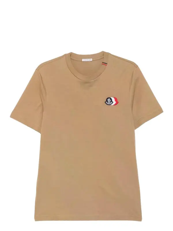 Moncler Logo-patch T-shirt - Neutrals