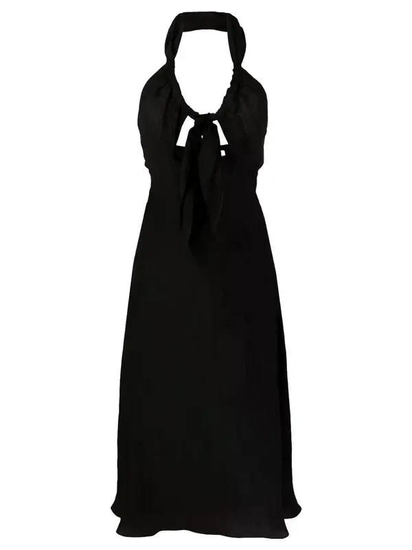 Sandro Cut-out Halterneck Dress - Black