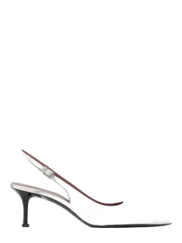 Premiata Patent Leather Slingback Pumps - Silver