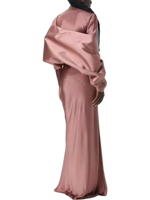 Alberta Ferretti Draped Satin Jacket - Pink