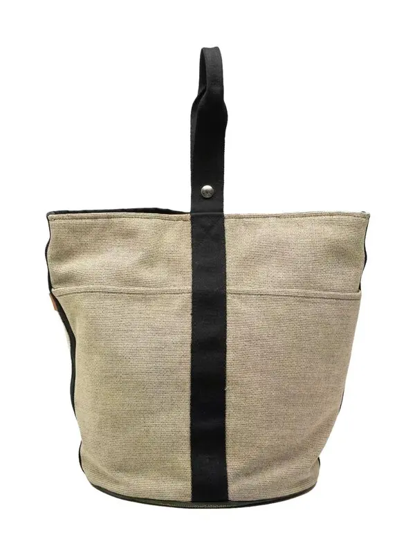 Hermès Toile Saxo Gm Bucket Bag - Neutrals
