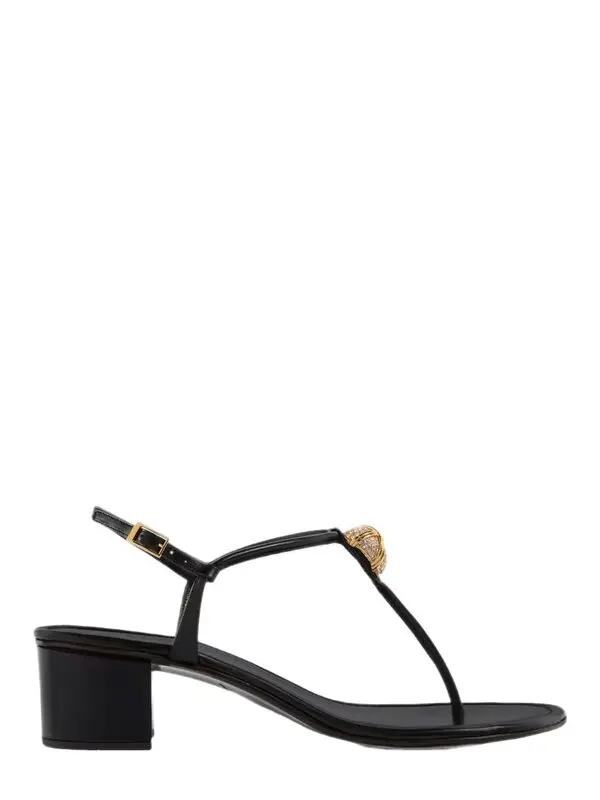 GIUSEPPE ZANOTTI Embellished Thong Sandals - Black