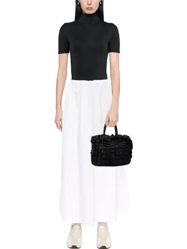 Prada Tessuto Ruffle Tote Bag - Black