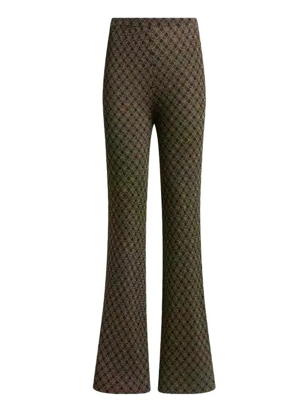 Etro Fit-and-flare Jacquard Trousers - Brown