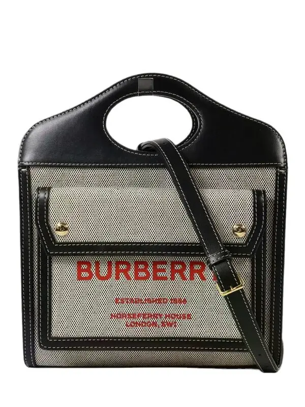Burberry Logo-print Pocket Tote Bag - Neutrals