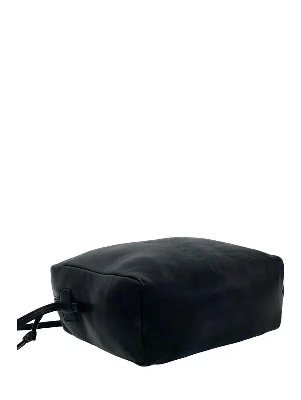 Loewe Leather Anagram Crossbody Bag - Black