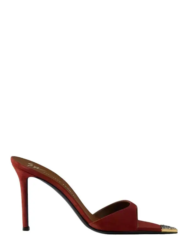 GIUSEPPE ZANOTTI Intriigo Jewelry Mules - Red