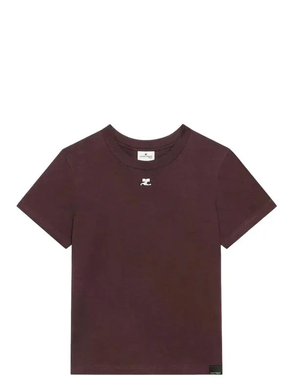 COURREGES Embroidered Logo T-shirt - Red