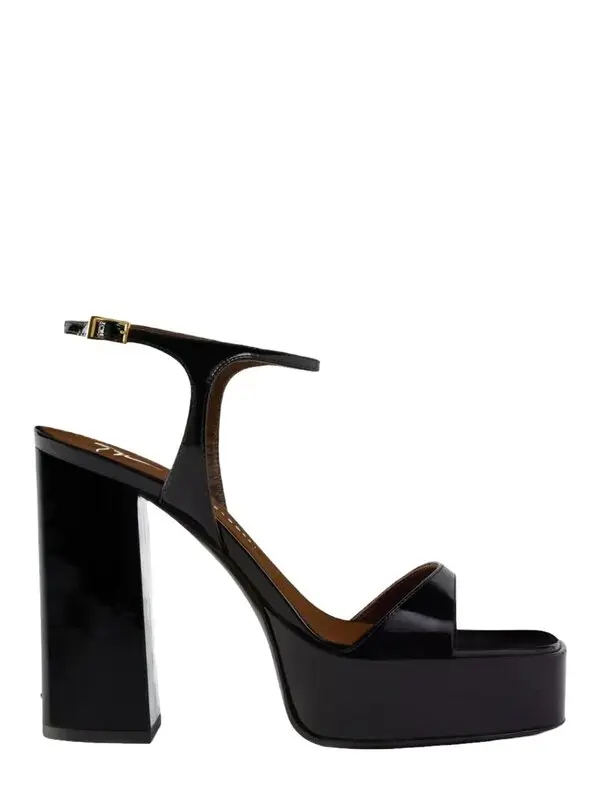 GIUSEPPE ZANOTTI Cherie 115 Patent Leather Sandals - Black