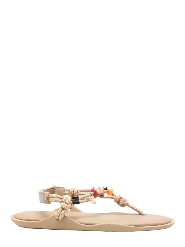 Flowze Beaded-rope Sandals - Neutrals