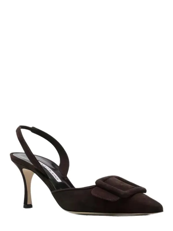 Manolo Blahnik Maysli Slingback Pumps - Brown