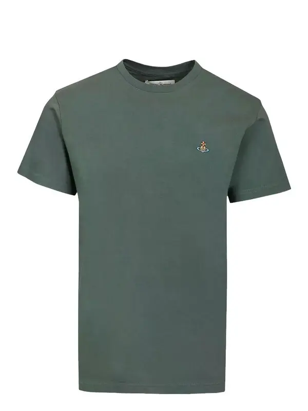 VIVIENNE WESTWOOD Orb-embroidered T-shirt - Green