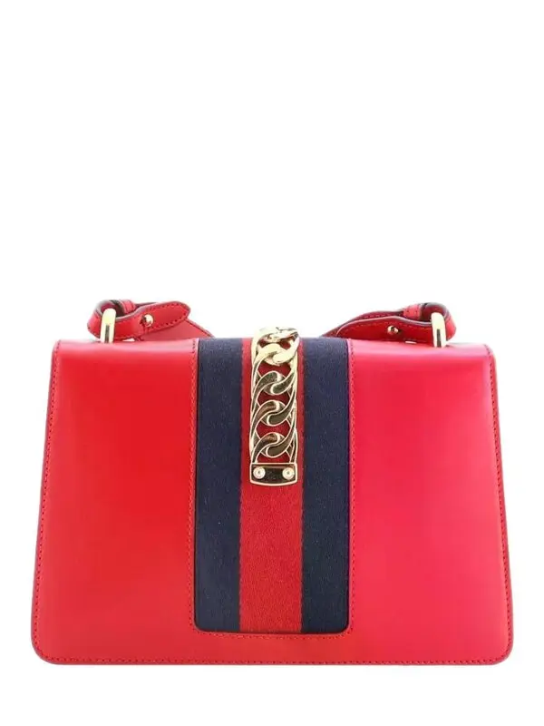 Gucci Sylvie Leather Small Shoulder Bag - Red