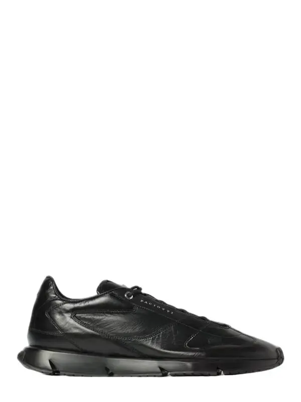Paciotti Logo-print Leather Sneakers - Black